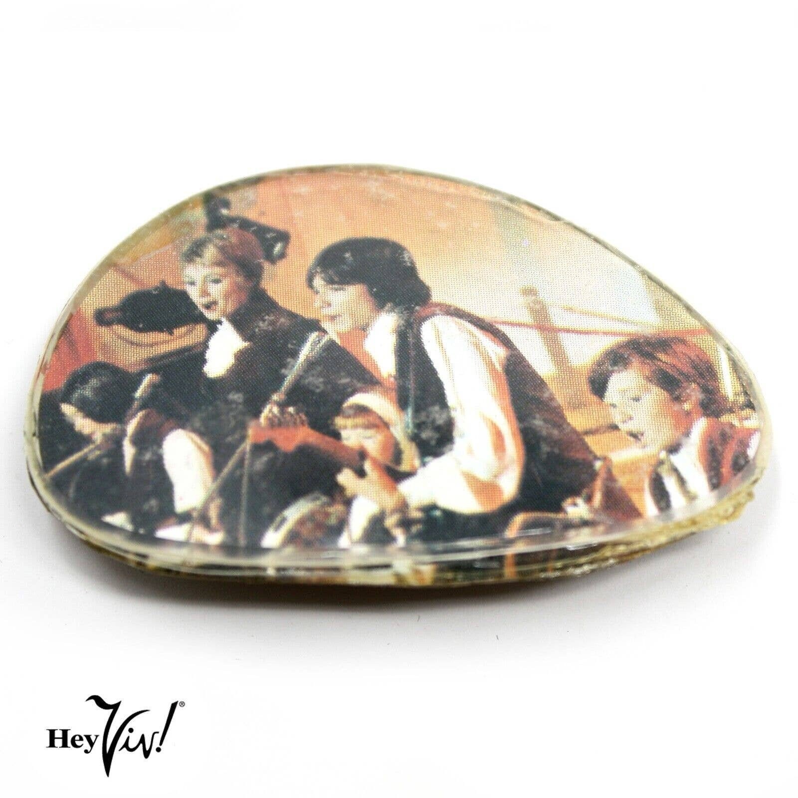 Vintage Partridge Family Eyeglass Lens Pin Handmade 70s Fan Art Hey Viv ...