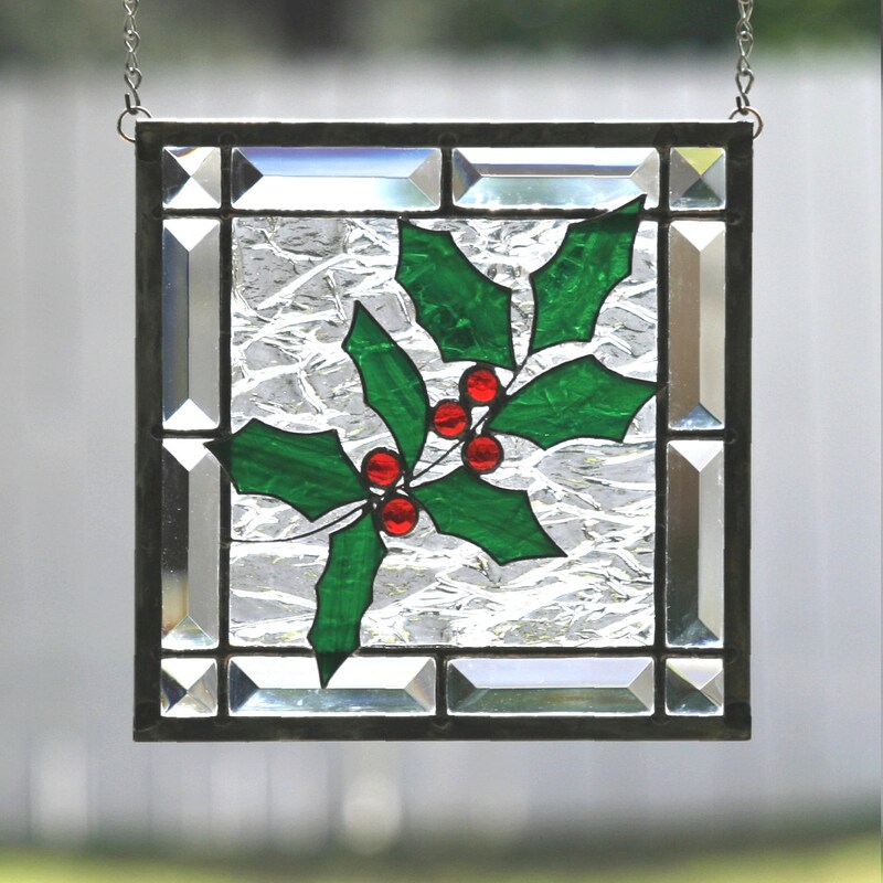 Stained Glass Holly - Etsy