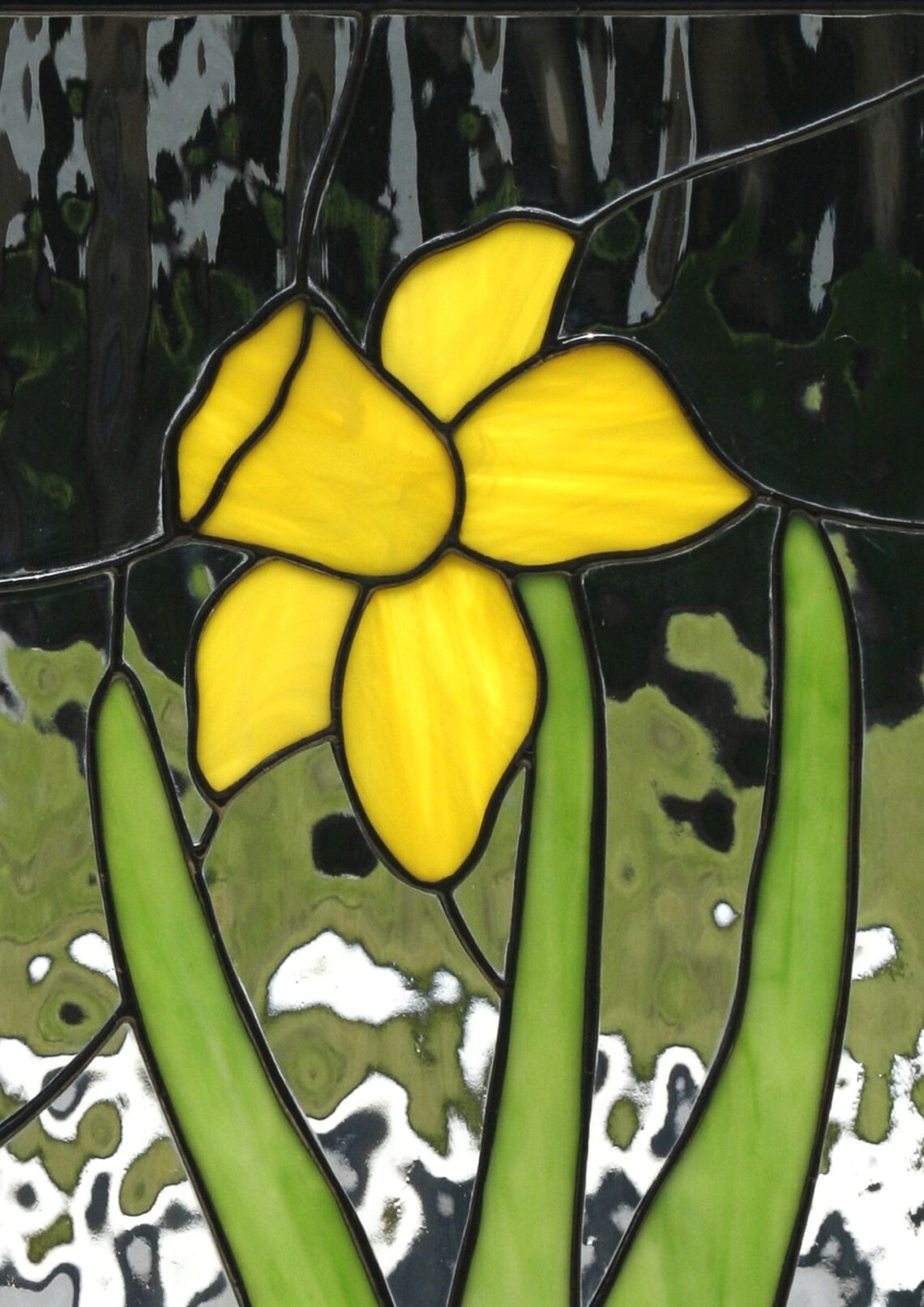 Stained Glass Window SPRING Daffodillarge Contemporary Stain - Etsy