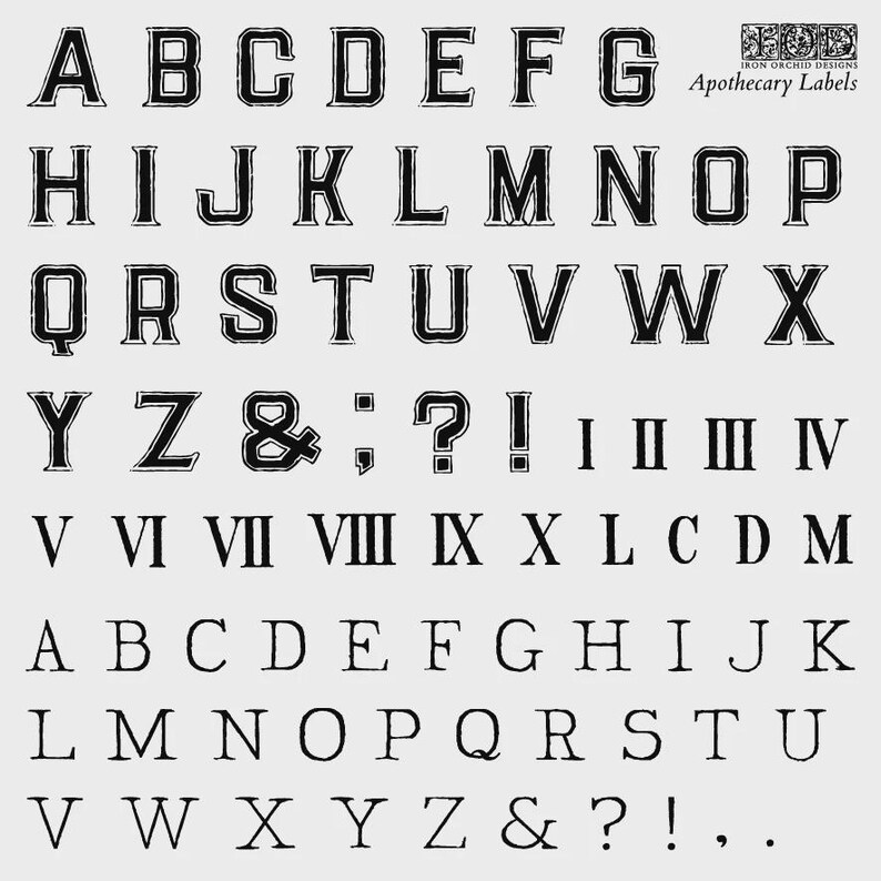 Apothecary Labels 6x6 IOD Stamp™ - Etsy