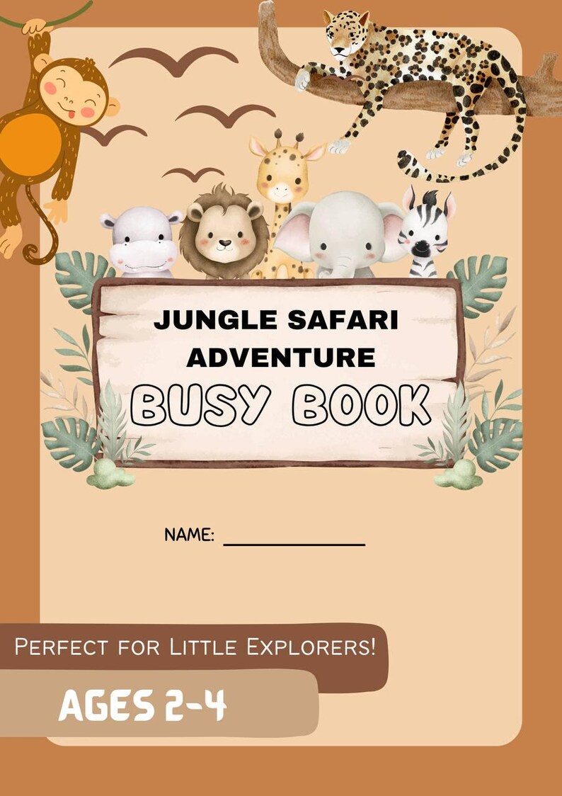Busy Book (jungle Safari Adventure) - Etsy