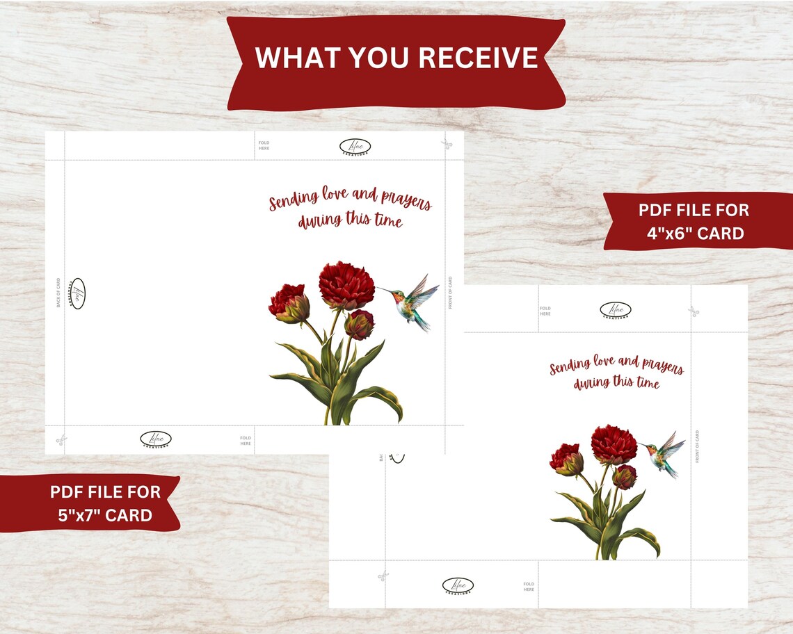 Printable Sympathy Card | Hummingbird Card | Thinking of You | Sending ...