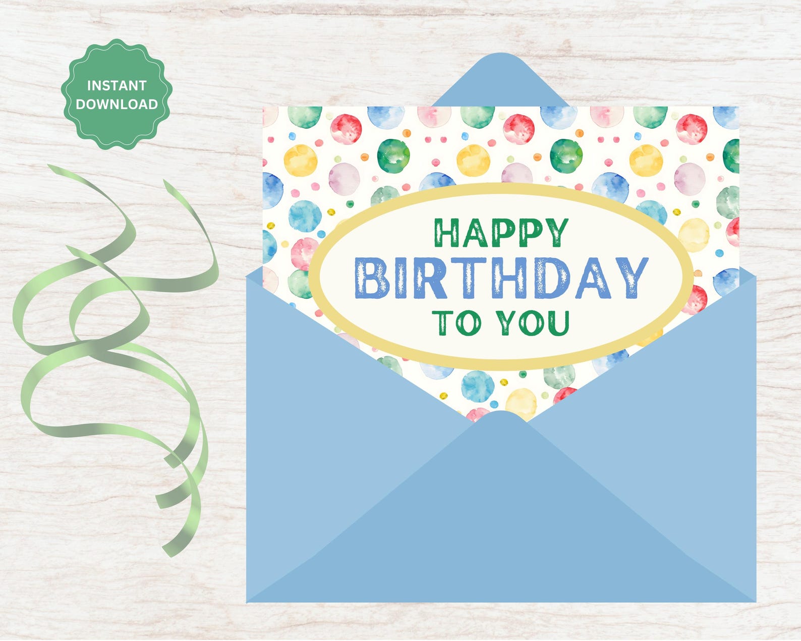 Printable Polka Dot Birthday Card | Printable Happy Birthday Card ...