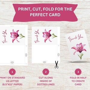 Printable Flower Thank You Card | Printable Thank You Card | Digital ...