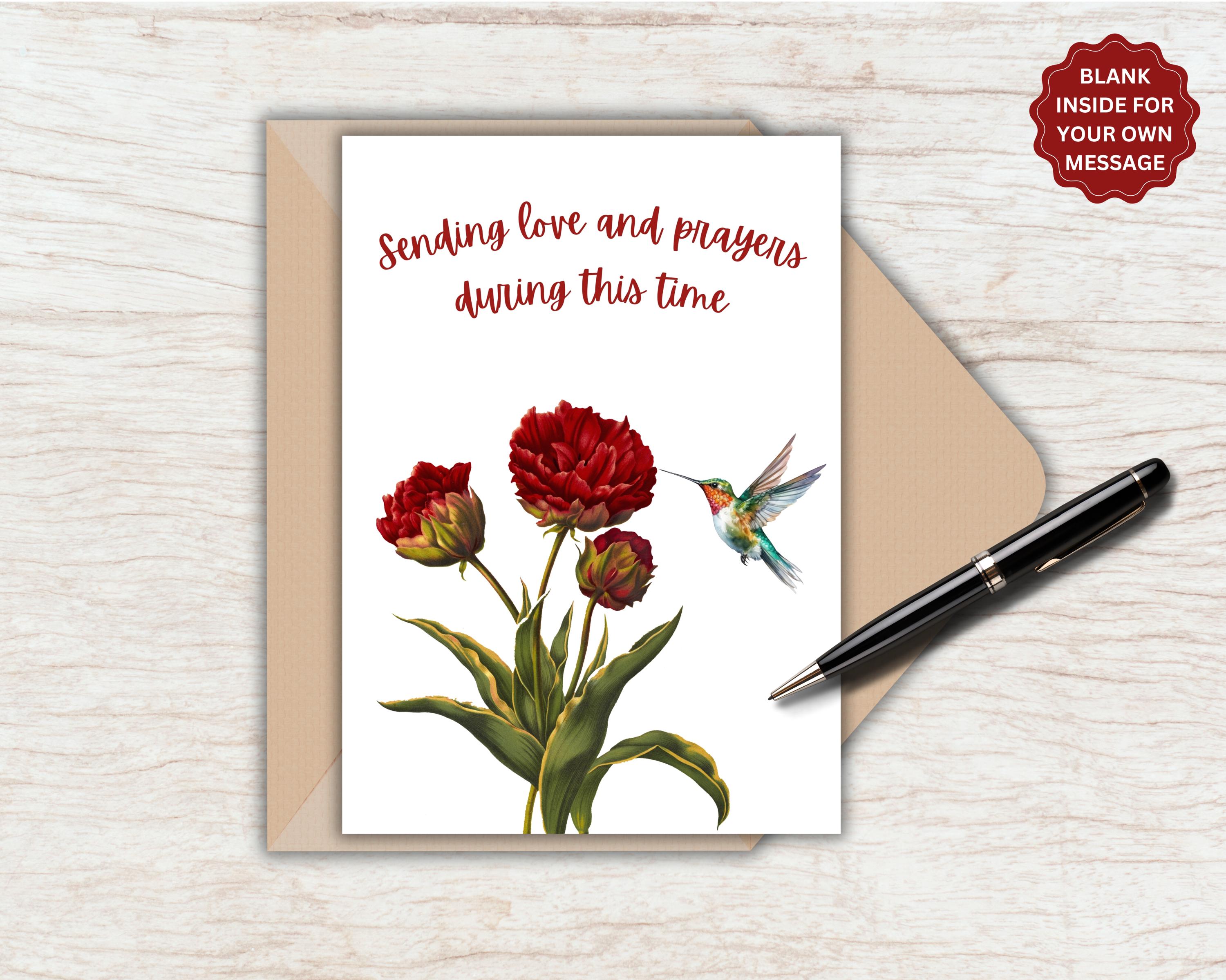 Printable Sympathy Card | Hummingbird Card | Thinking of You | Sending ...