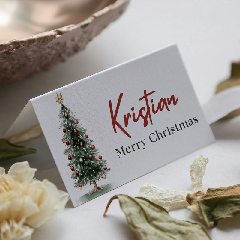 Christmas Food Place Card - Etsy