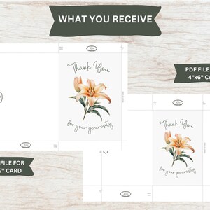 Printable Flower Thank You Card | Printable Thank You Card | Digital ...
