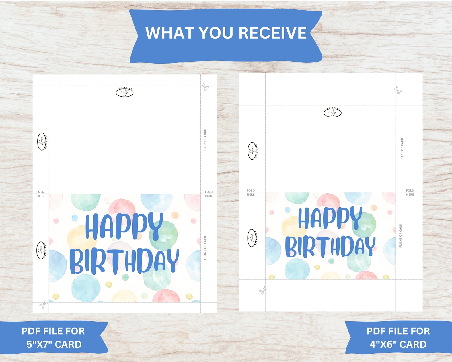 Printable Polka Dot Birthday Card | Printable Happy Birthday Card ...
