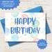 Printable Polka Dot Birthday Card Printable Happy Birthday Card Digital ...