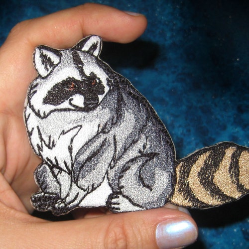 Cute Raccoon Racoon Iron on Patch - Etsy