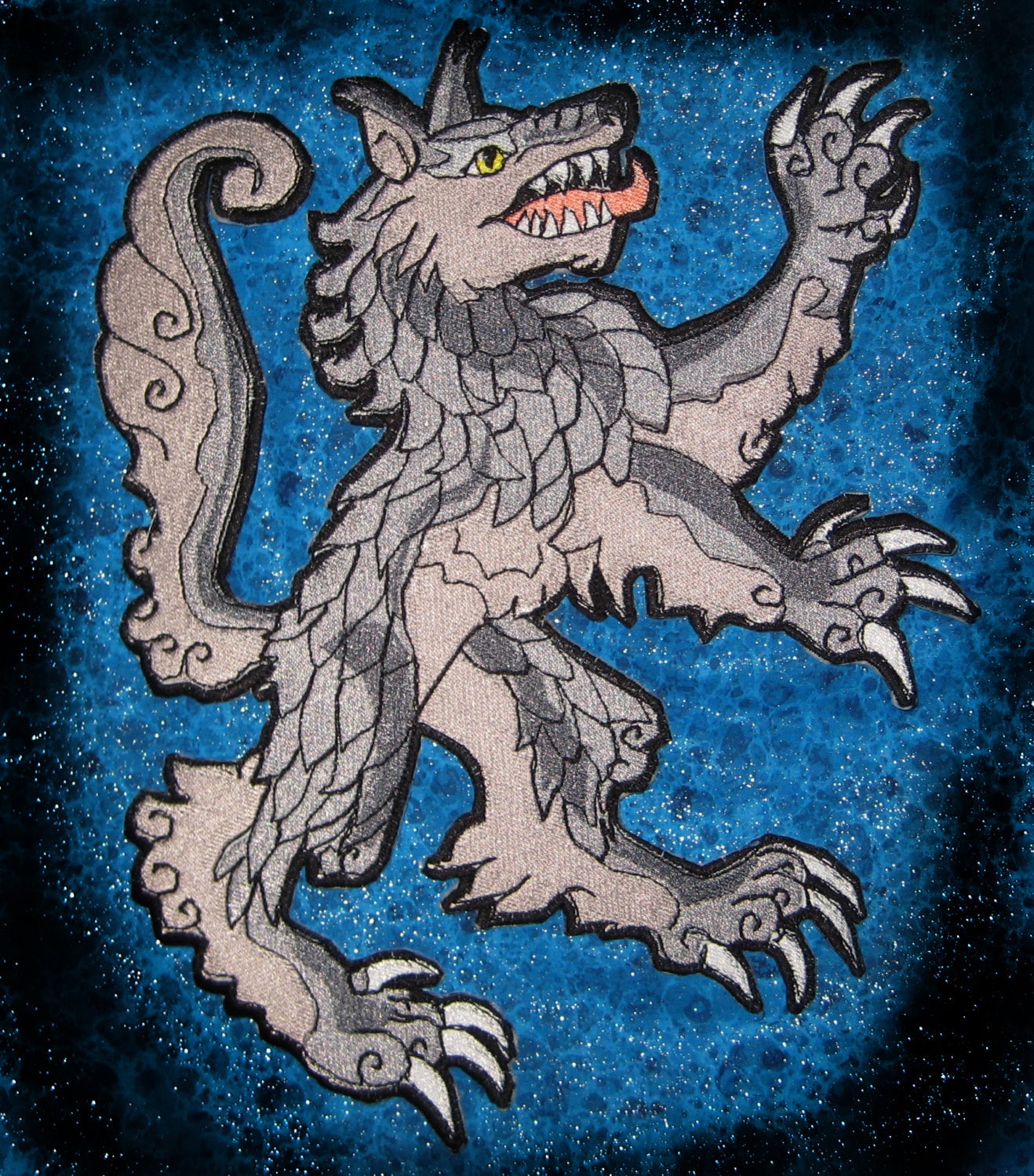 Giant Rampant Wolf Heraldic Heraldry Iron on Patch Many Color - Etsy