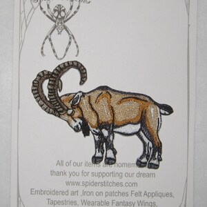 Arabian Ibex Goat Iron on Patch - Etsy