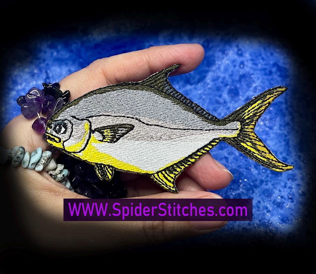 Florida Pompano Fish Iron on Patch Trachinotus Carolinus Fishing - Etsy