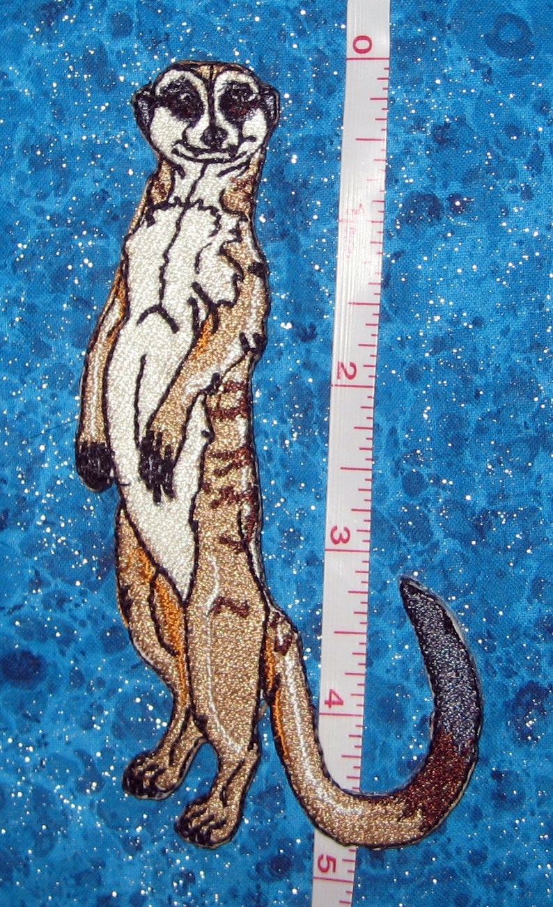 Cute Meerkat Look out Iron On Patch | Etsy