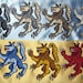 HUGE Rampant Wolf Heraldic Heraldry Iron on Patch Many Color Choices - Etsy