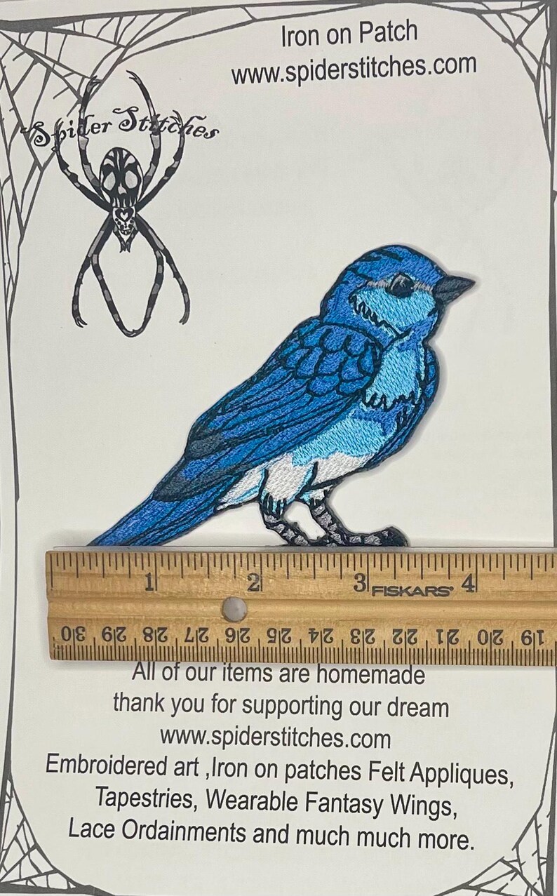 Mountain Bluebird Blue Bird Iron on Patch Patches Sialia Currucoides - Etsy