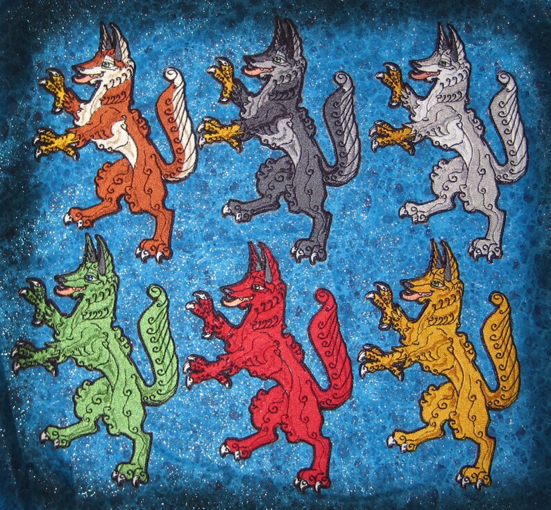 Enfield Fox Heraldic Heraldry Iron on Patch Many Color Choices - Etsy