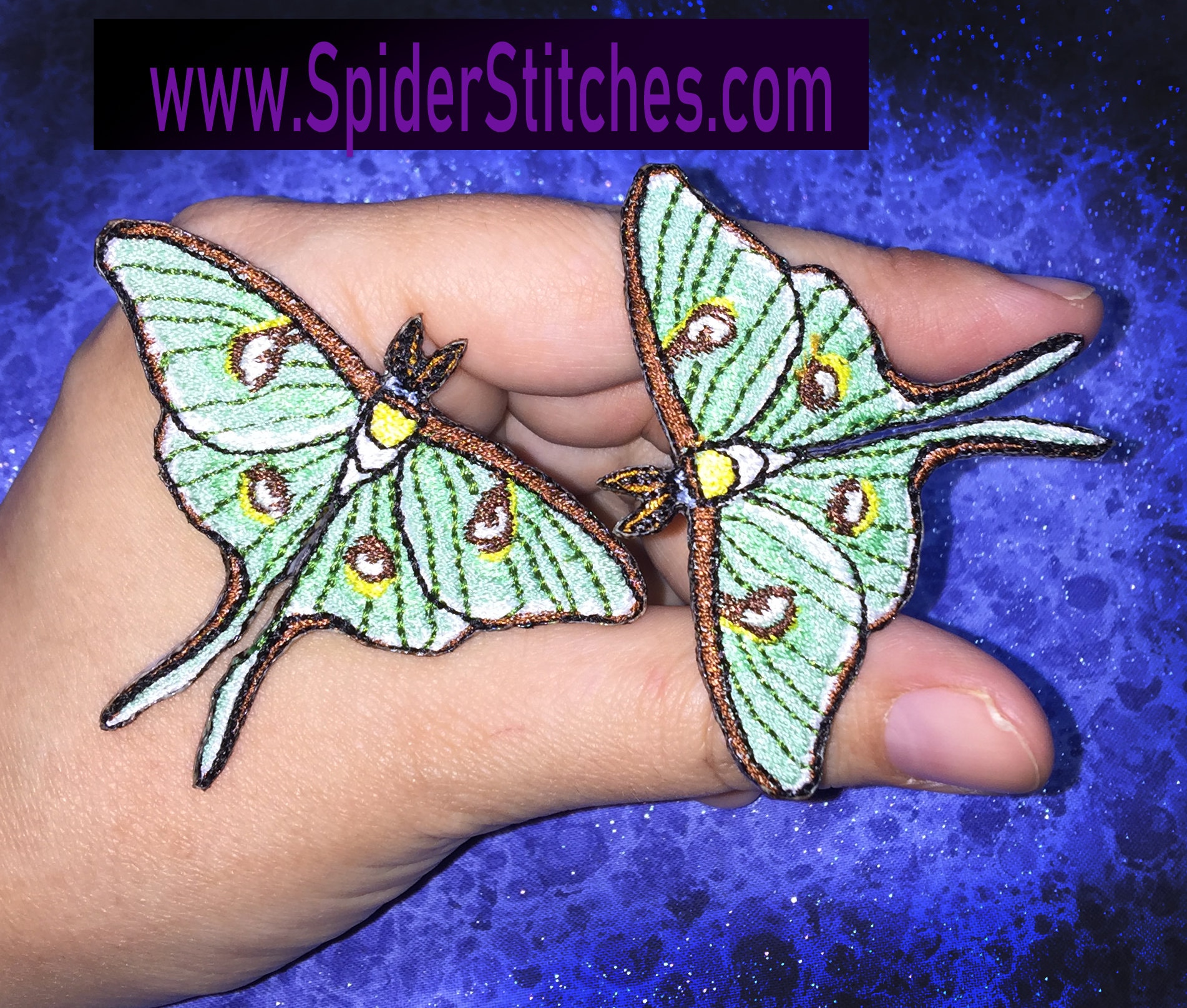 Pair Sage Green Luna Moth Actias Luna Iron on Patch Small - Etsy
