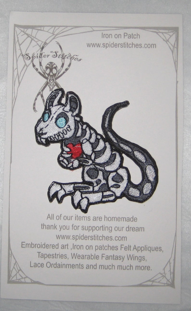 Skeleton Bone Rat Ratty Iron on Patch - Etsy