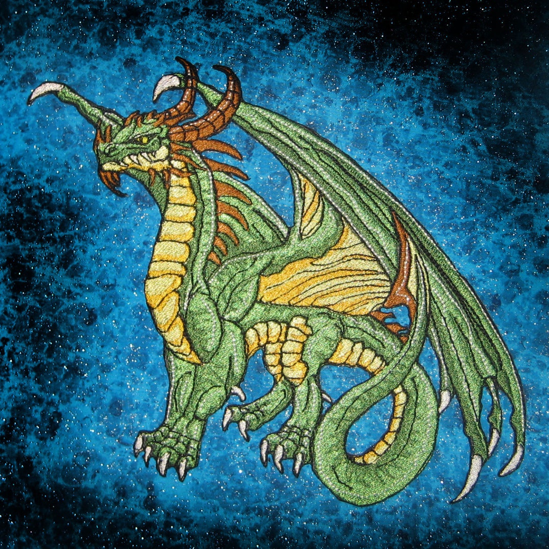 Fire Keeper Dragon Green and Gold Iron on Patch - Etsy