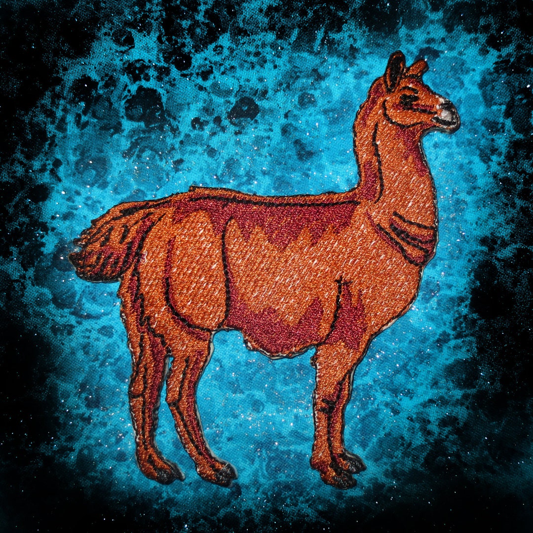 Epic Red Llama Lama Glama Iron on Patch - Etsy