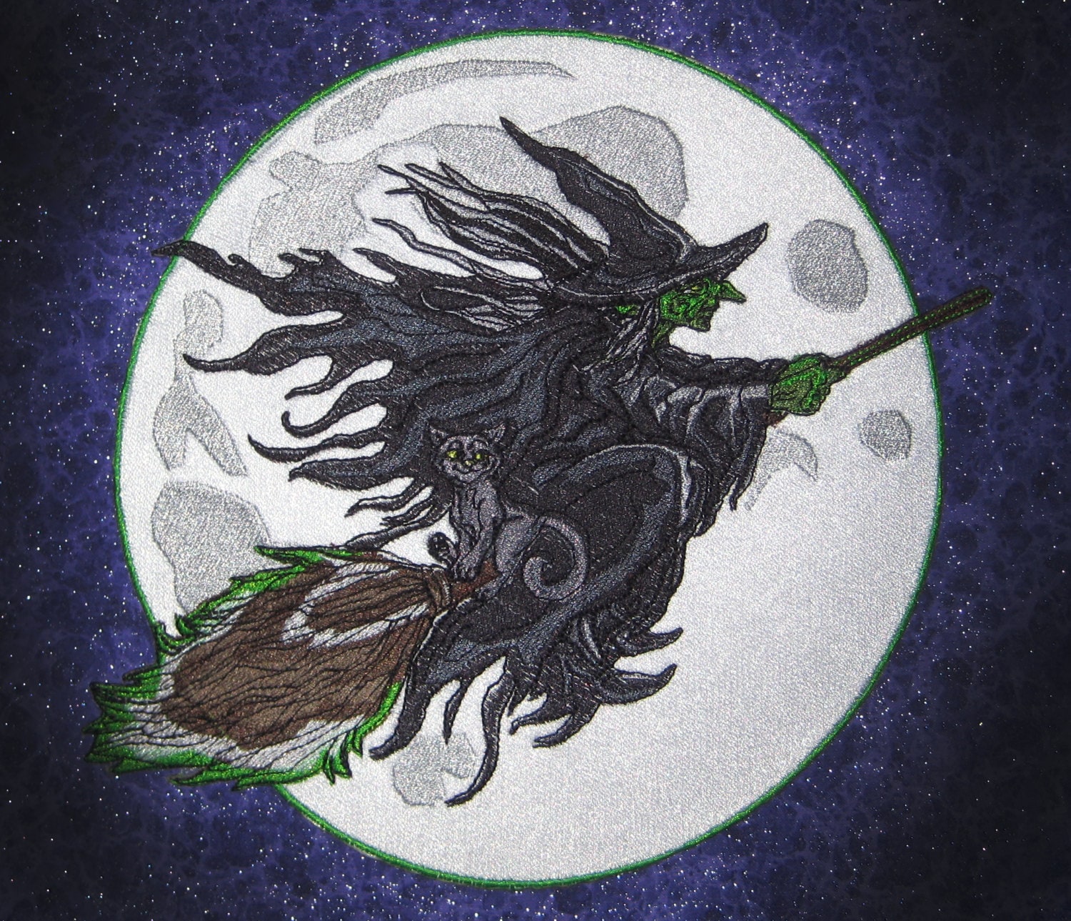 Huge Halloween Moonlight Witch Flight Jacket Back Iron on Patch - Etsy UK