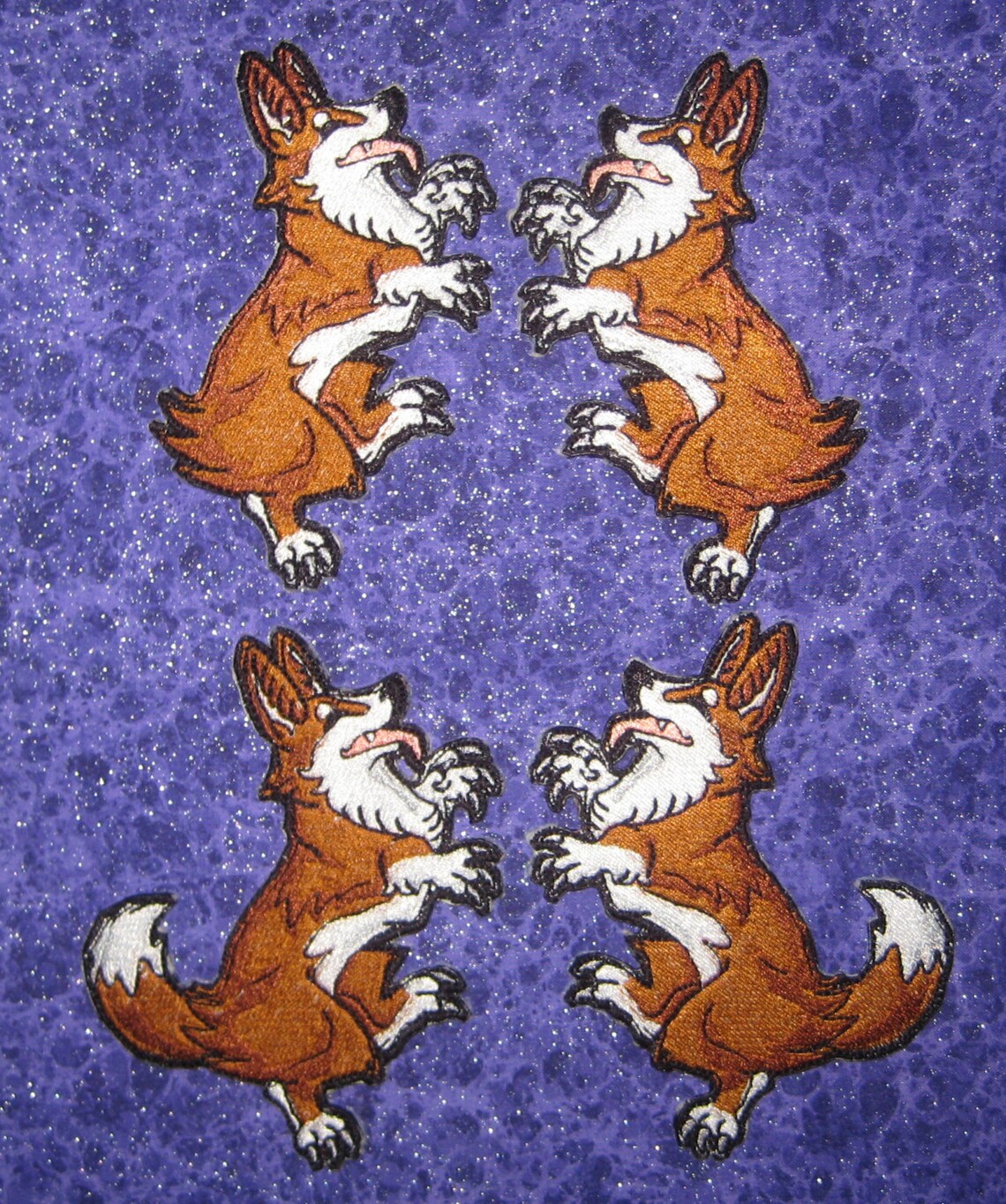 Heraldry Corgi Rampant Pair Pembroke or Cardigan Welsh Epic Dog Iron on ...