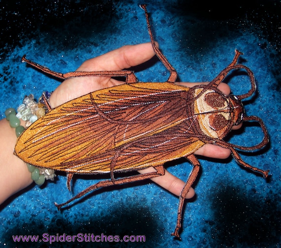 HUGE Creepy Cool American Cockroach Roach Iron on Patch | Etsy