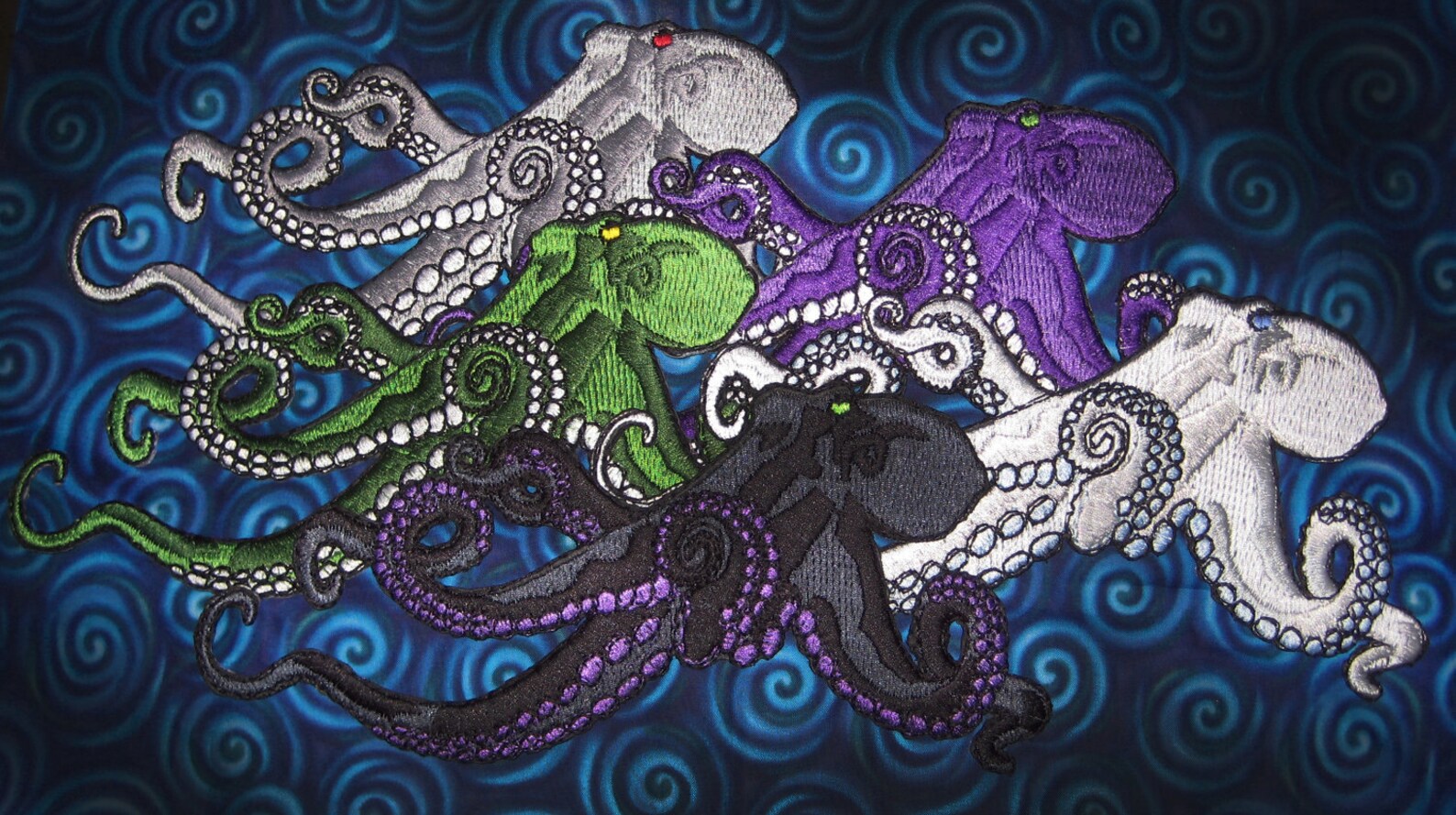 Huge Giant Octopus Octopie Jacket Back Iron on Patch Black and - Etsy