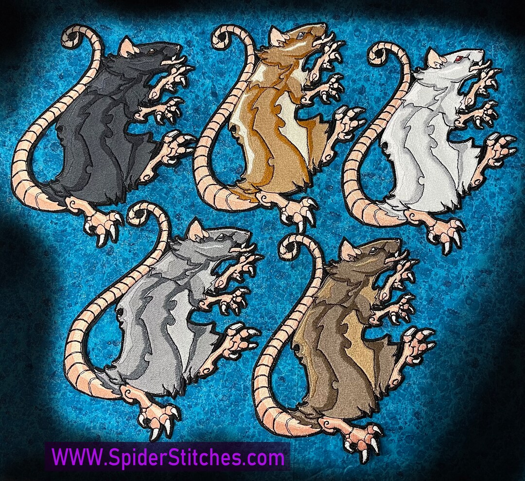 Rampant Rat Heraldic Iron-on Patch: Many Colors, Embroidered Applique ...