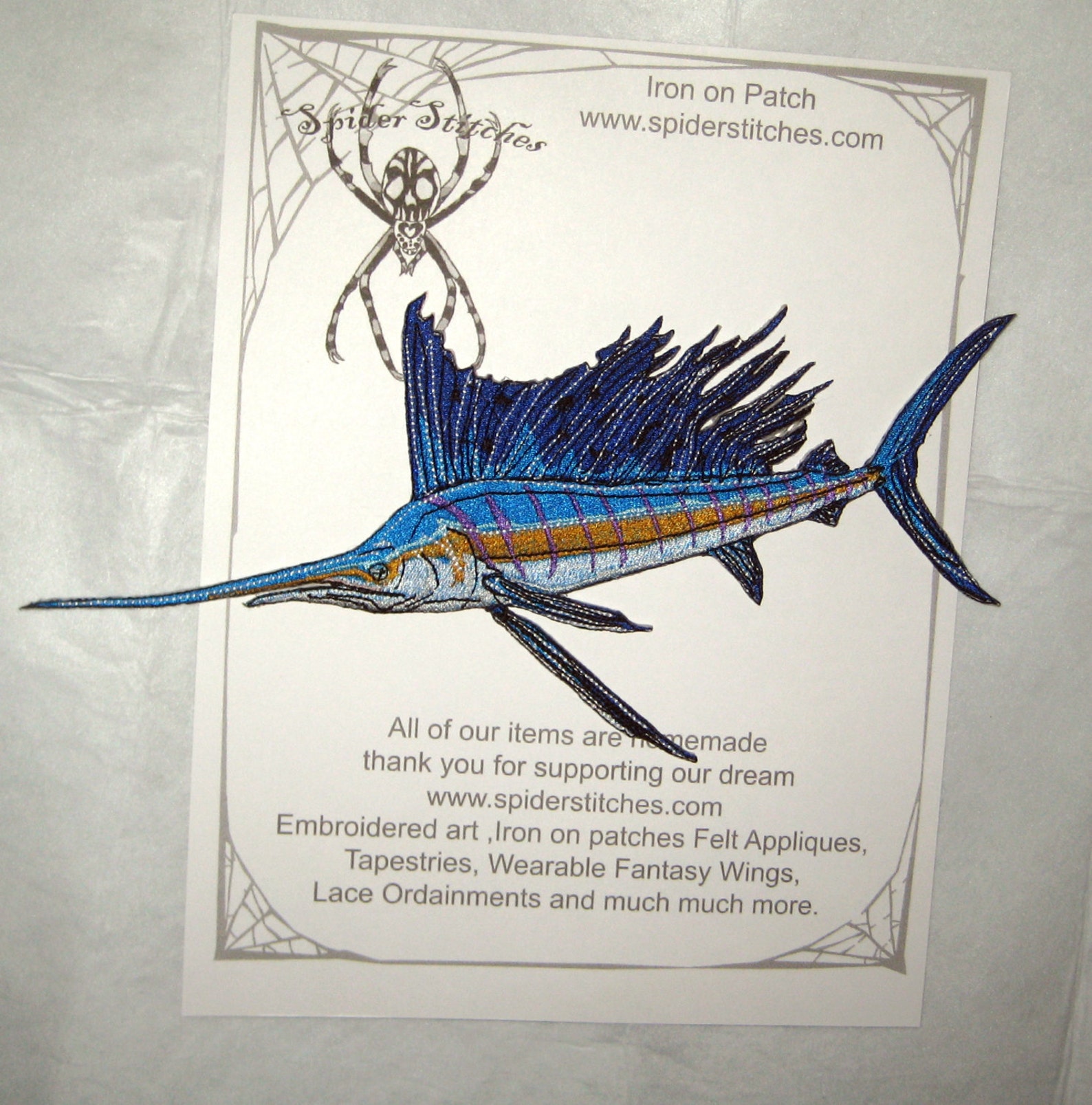 Sail Sword Fish Atlantic Sailfish Istiophorus Albicans Iron on Patch - Etsy