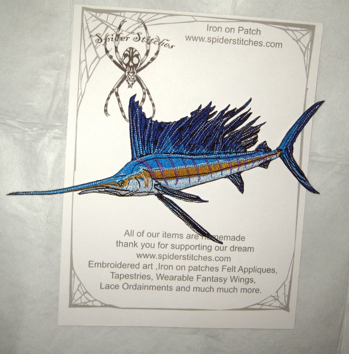 Segel Schwert Fisch Atlantik Segelfisch Istiophorus albicans Eisen auf ...