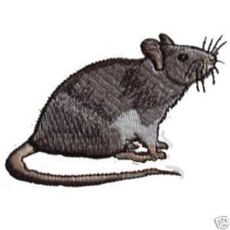 Fancy Silver Blue Self Rat Steam Punk Iron on Patch - Etsy