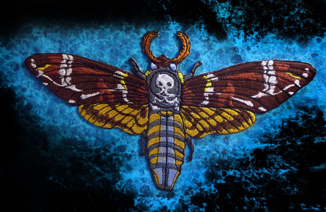 Huge Death's Head Hawk Moth Jacket Back Iron on Patch - Etsy