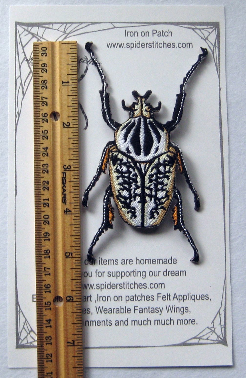 Goliath Flower Beetle Scarab Iron on Patch Goliathus | Etsy