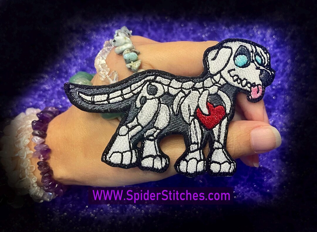 Skeleton Bone Dog Lab Labrador Iron on Patch Pin Badge - Etsy