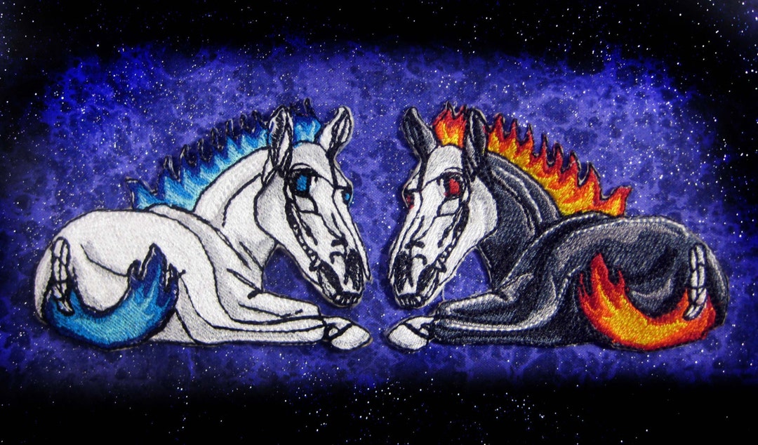 Nightmare Fire Foal Horse Iron on Patch - Etsy