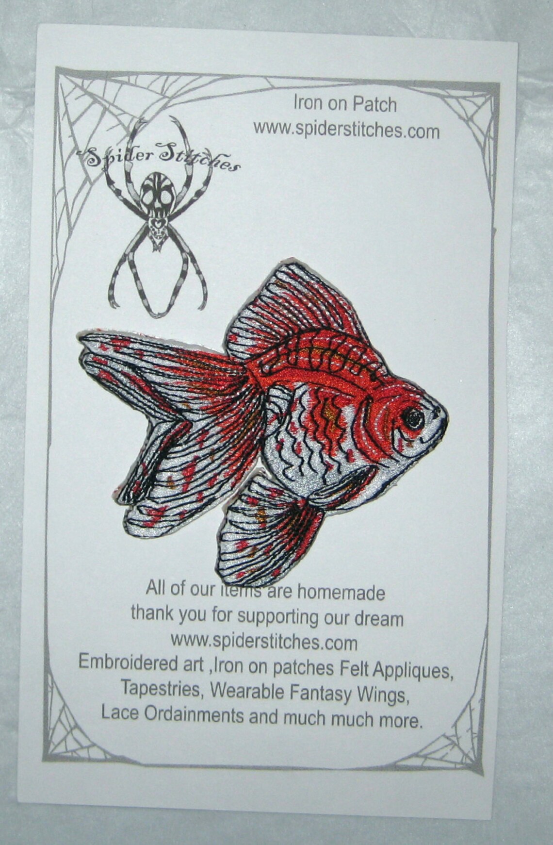 Red and White Ryukin Goldfish Fish Iron on Patch - Etsy