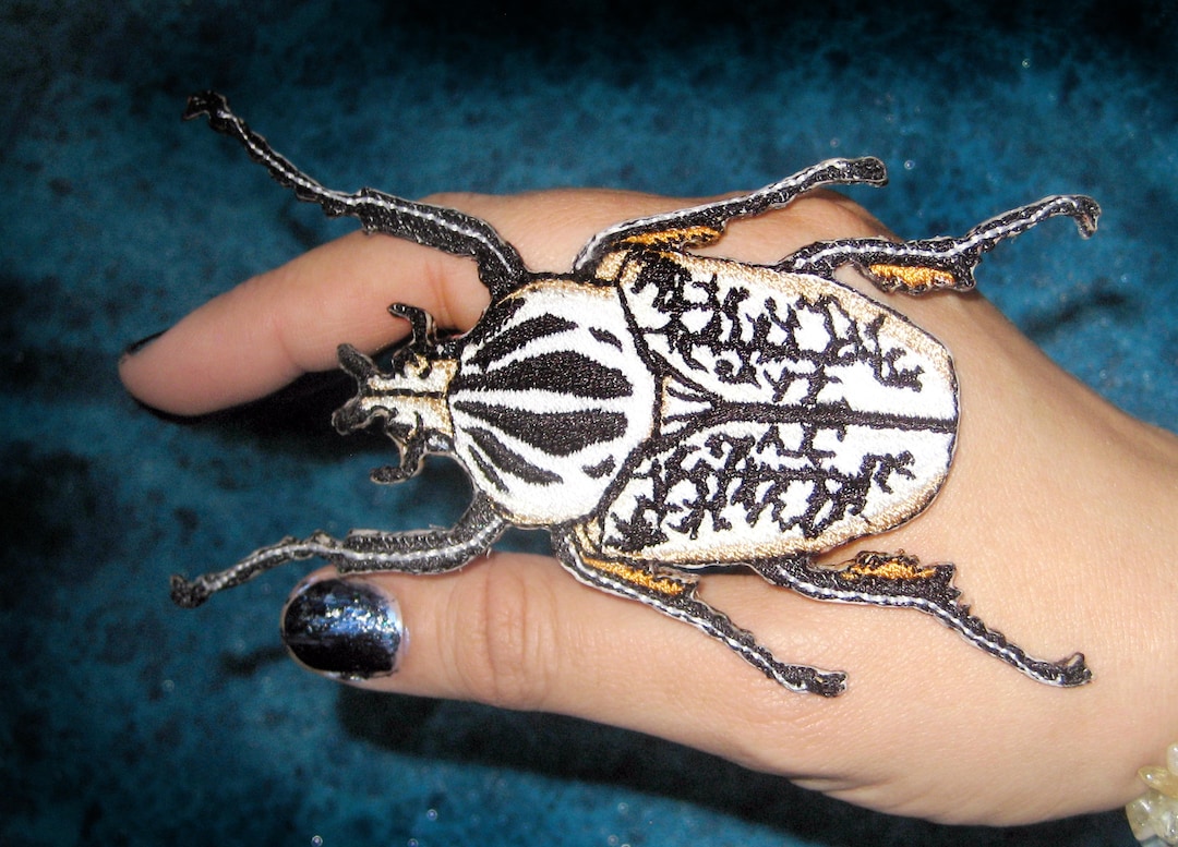 Goliath Flower Beetle Scarab Iron on Patch Goliathus Orientalis - Etsy