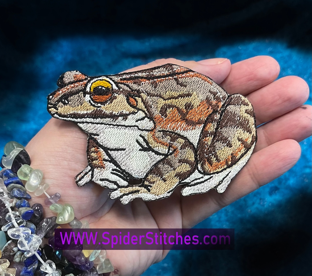 Awesome Mountain Chicken Frog Giant Ditch Frog Iron on Patch ...