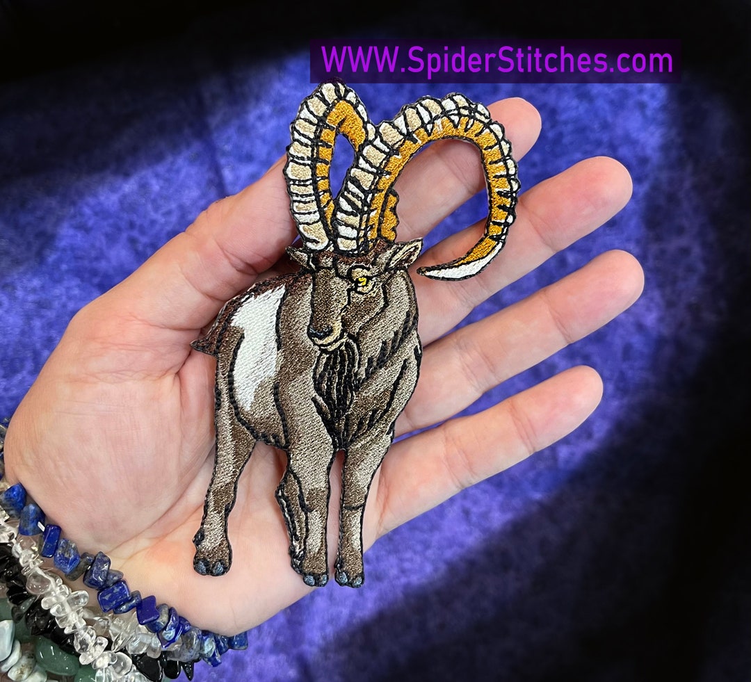 Siberian Pamir Ibex Iron on Patch Goat - Etsy