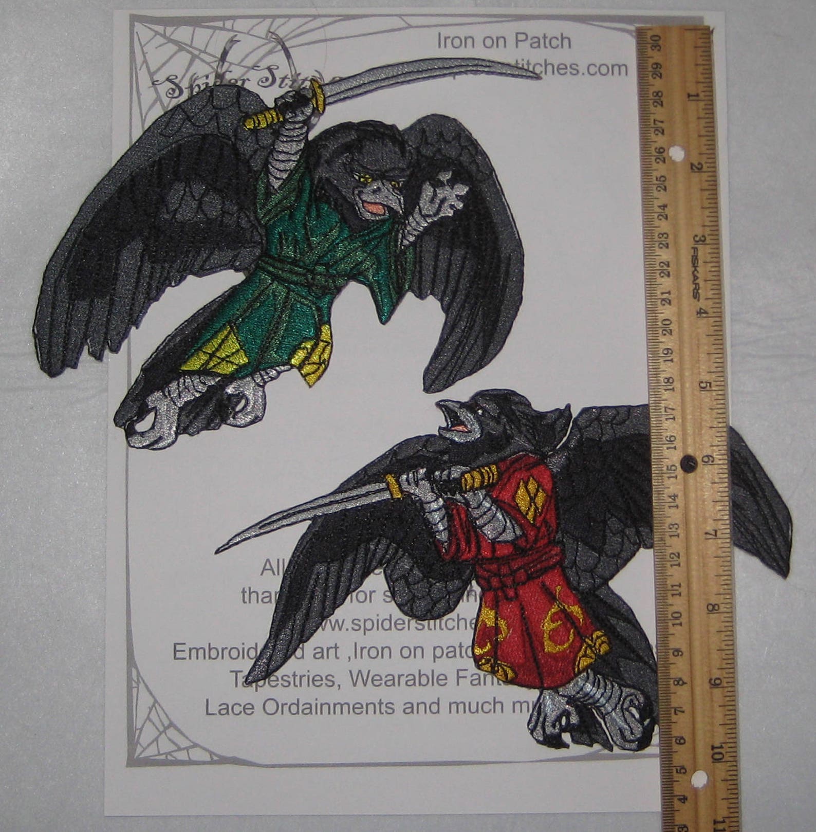 Crow Tengu Pair Samurai Battle Patch Karasu Tengu Yokai - Etsy