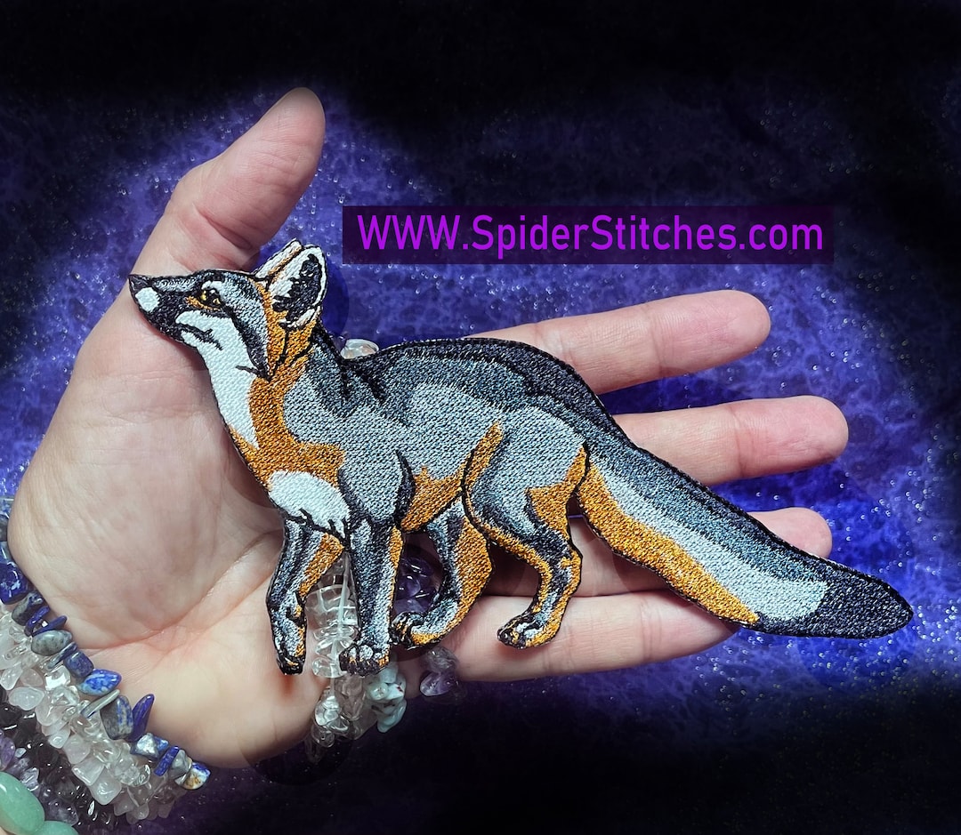 Lovely Grey Gray Fox Foxes Iron on Patch Urocyon Cinereoargenteus - Etsy