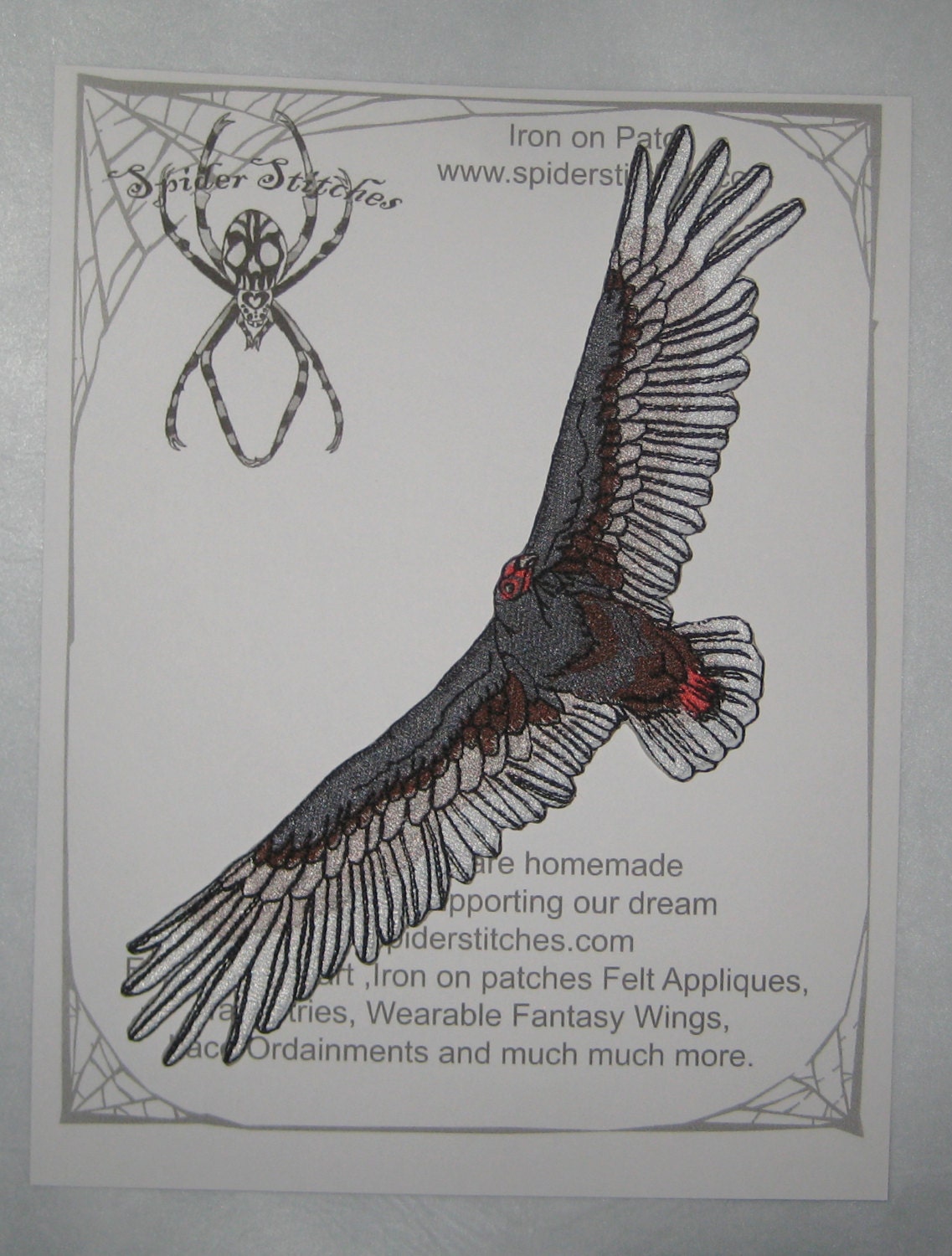 Turkey Vulture Buzzard Bird Iron on Patch Cathartes Aura - Etsy