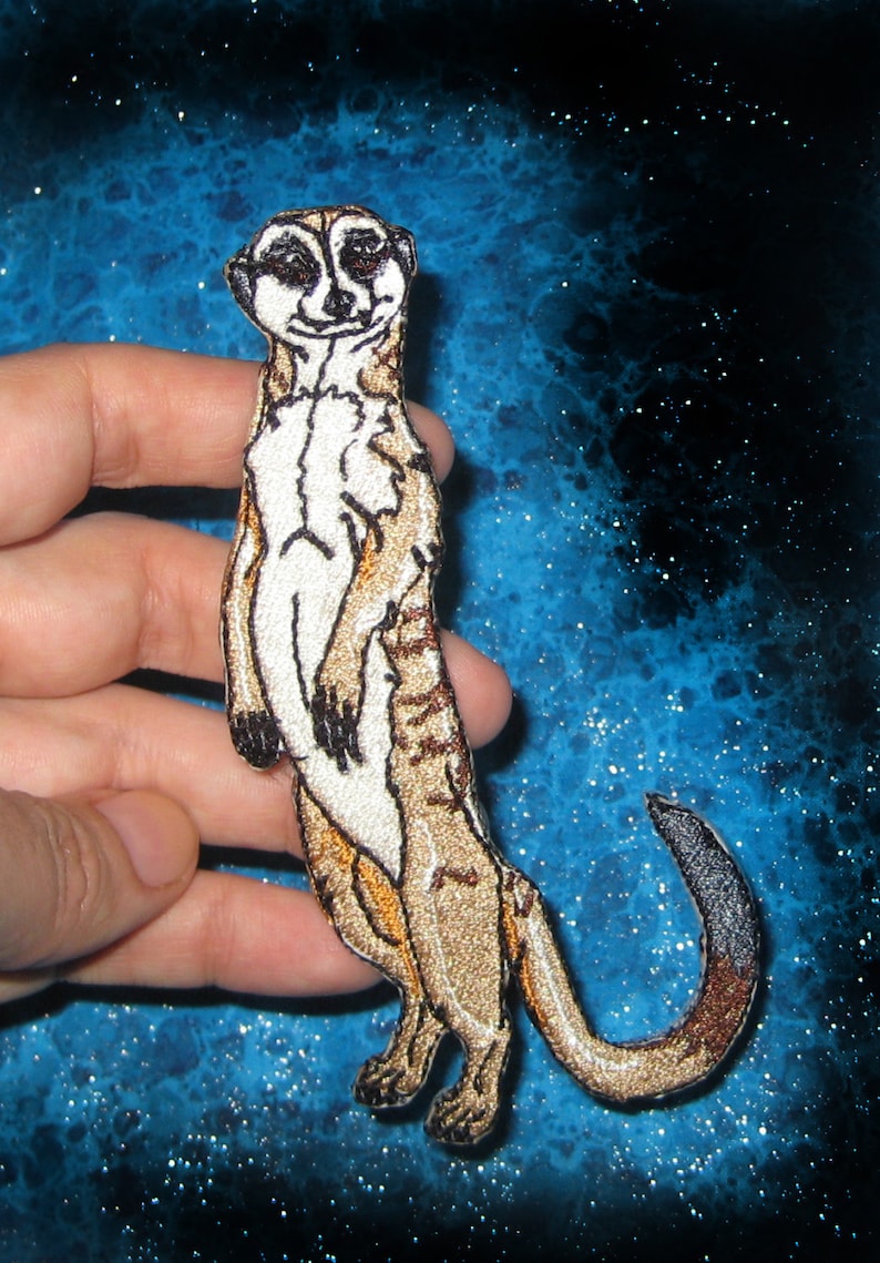 Cute Meerkat Look out Iron On Patch | Etsy