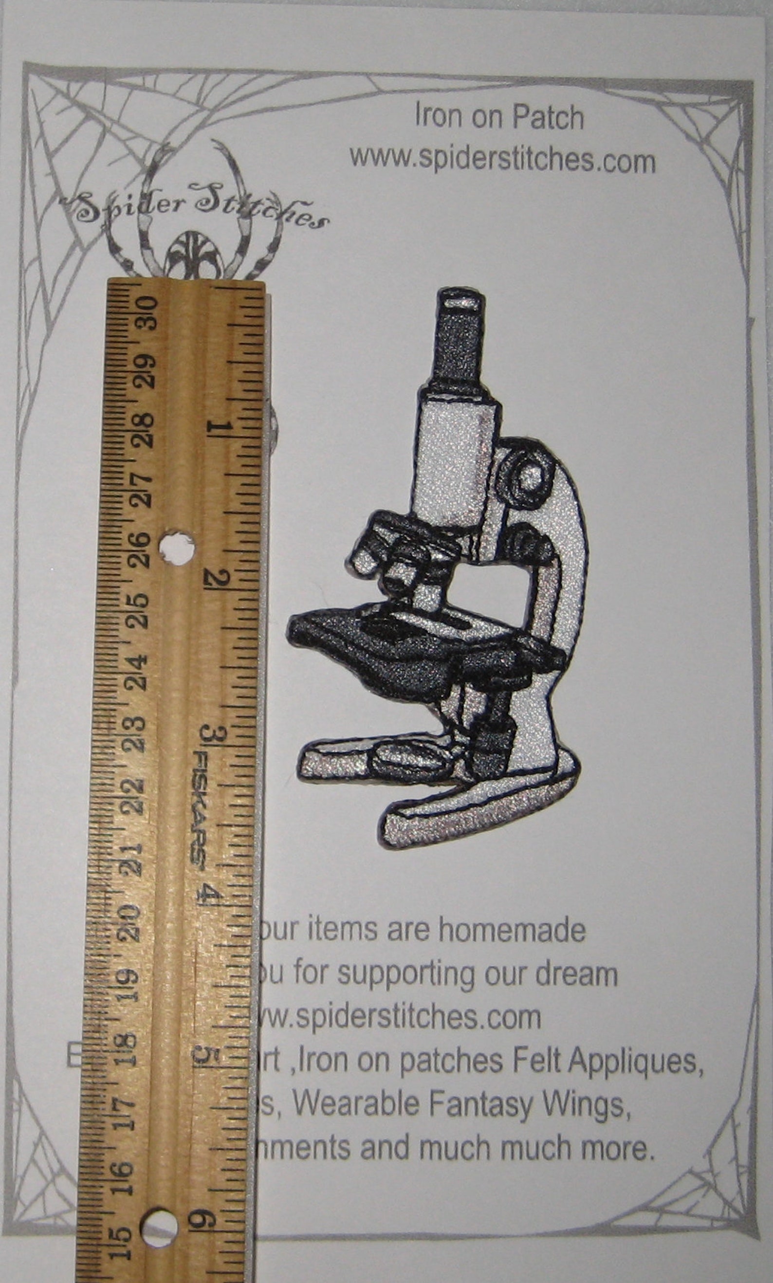 Science Compound Microscope Iron on Patch Scientist Lab - Etsy