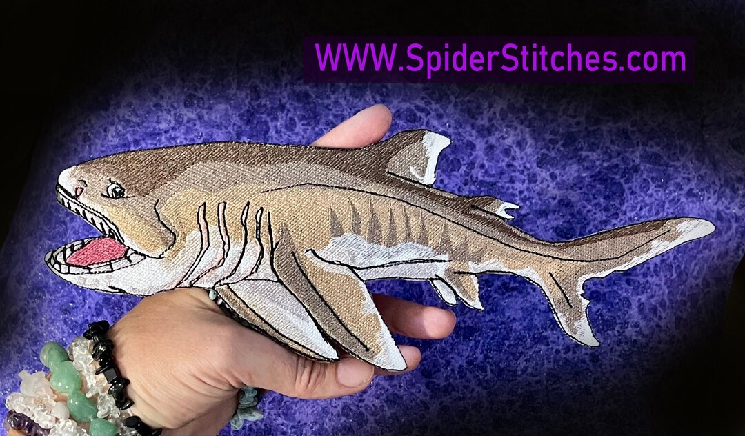 Megamouth Shark Iron on Patch Large Deep Sea Planktivorous Sharks - Etsy