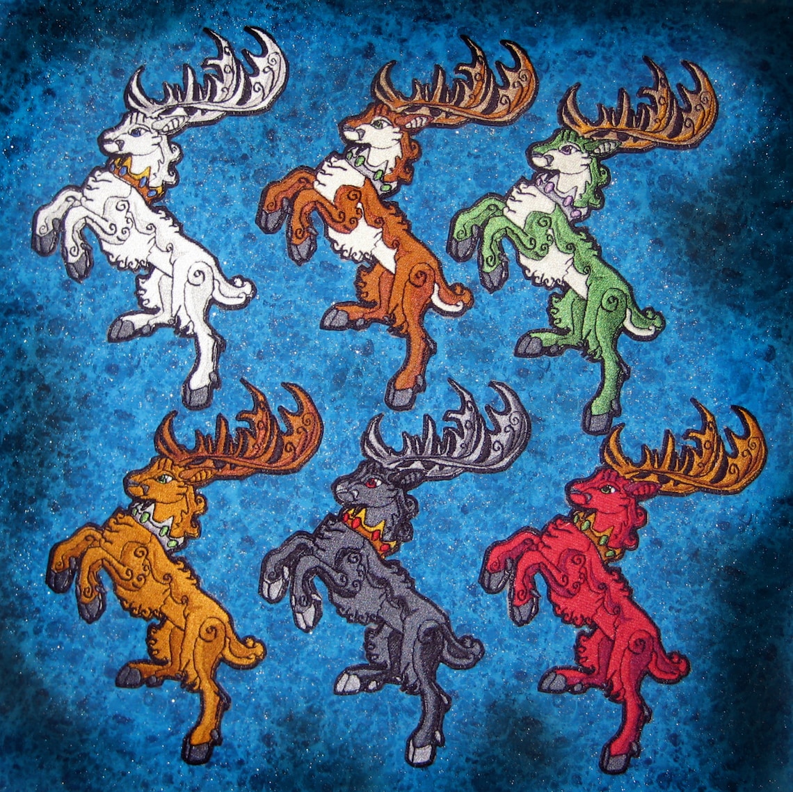 Giant Rampant Stag Deer Buck Hart Heraldic Heraldry Iron on - Etsy