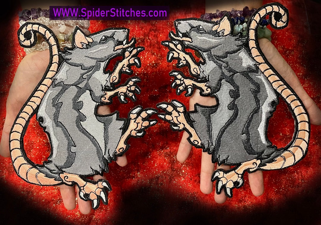 Pair Rampant Rat Heraldic Heraldry Iron on Patch Many Color Choices ...