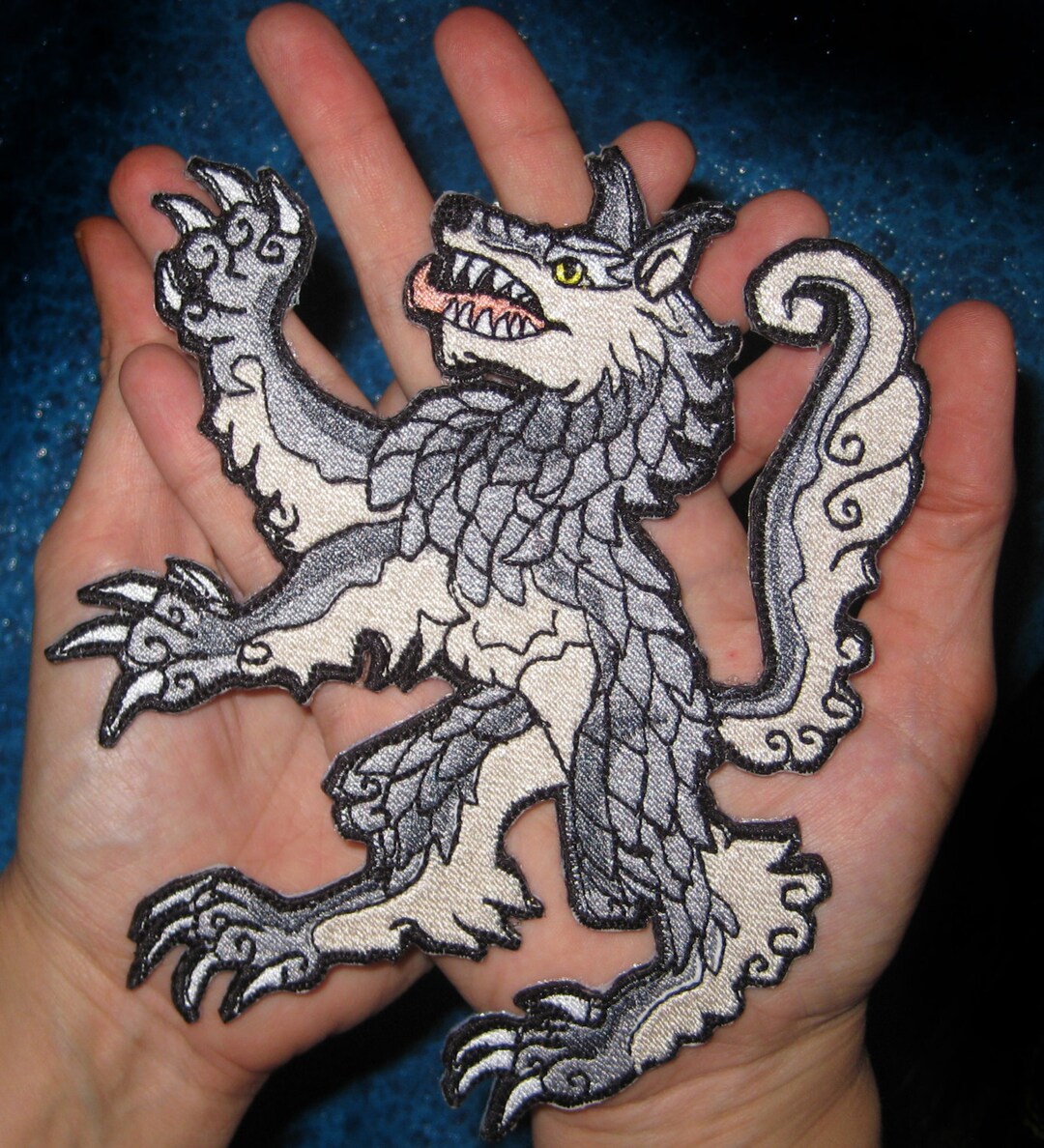 HUGE Rampant Wolf Heraldic Heraldry Iron on Patch Many Color Choices - Etsy